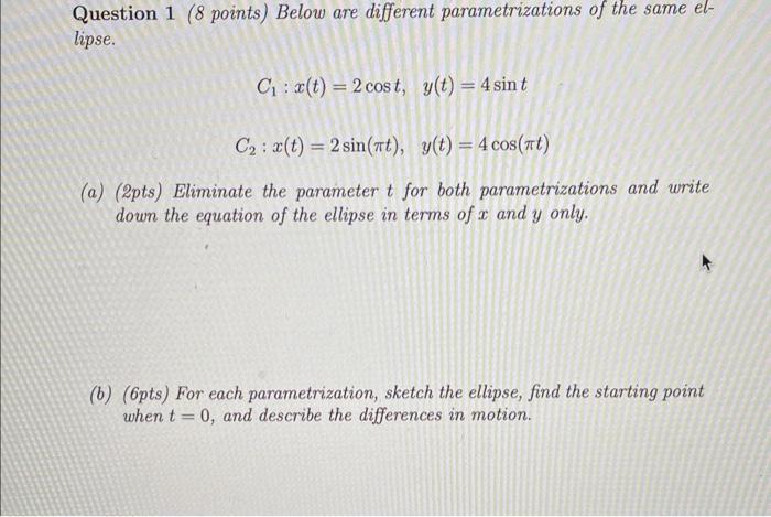 Solved Question 1 ( 8 points) Below are different | Chegg.com