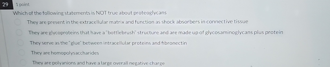 Solved 291 ﻿pointWhich of the following statements is NOT | Chegg.com