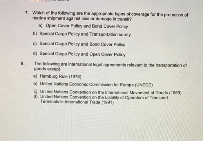 Solved 7. Which of the following are the appropriate types | Chegg.com