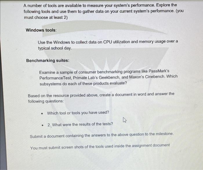 Solved please post screenshots of the tools used so I can | Chegg.com
