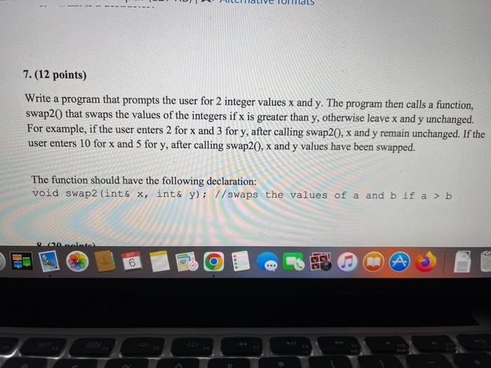 Solved 7. (12 points) Write a program that prompts the user | Chegg.com