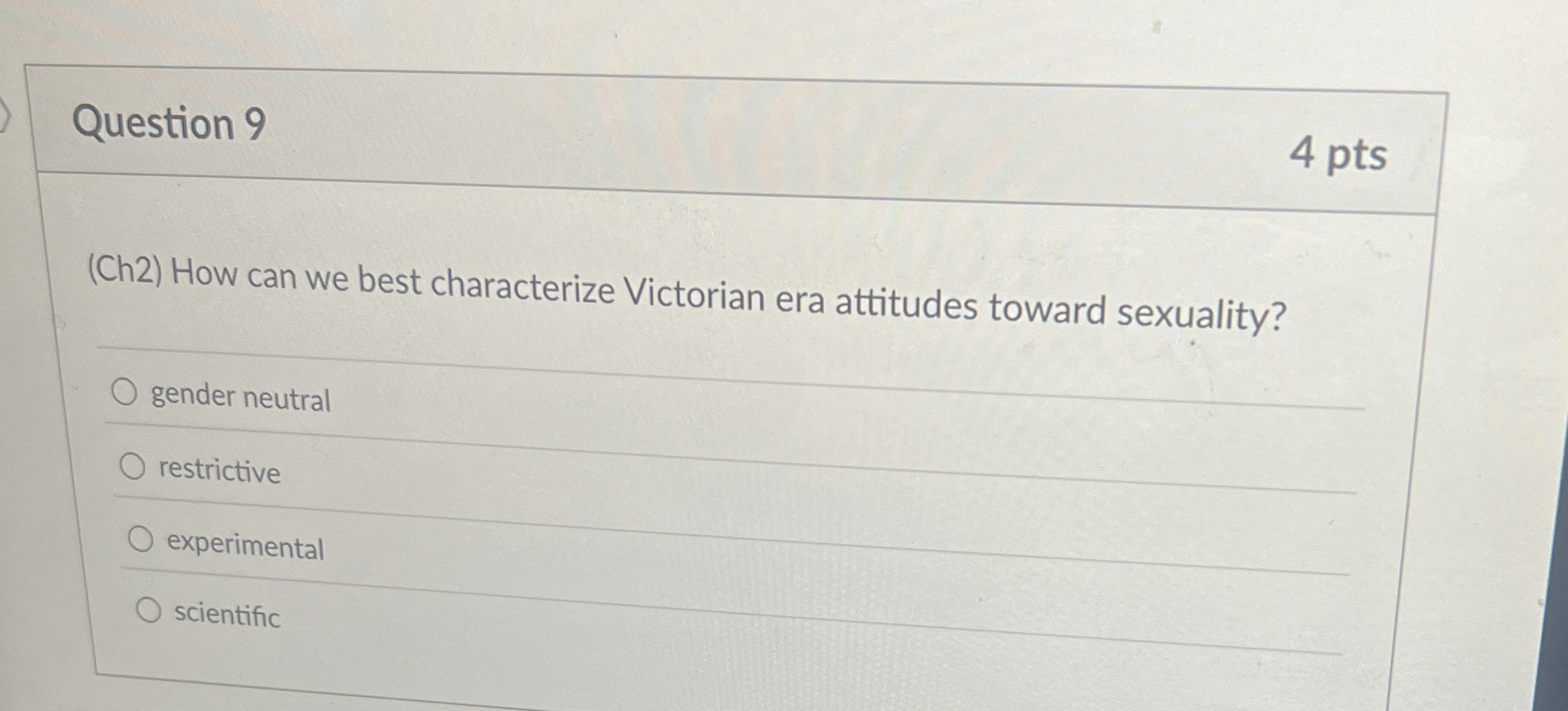 Solved Question 9(Ch2) How can we best characterize | Chegg.com Solved Question 9(Ch2) How can we best characterize | Chegg.com