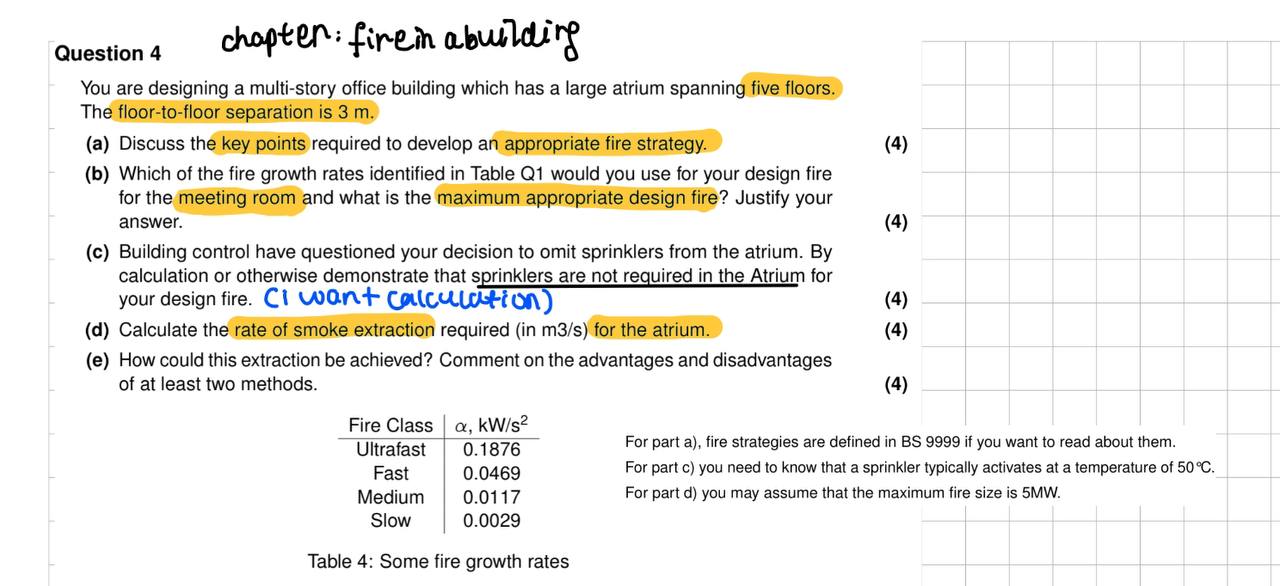 Question 4chapter: firein abuildingYou are designing | Chegg.com