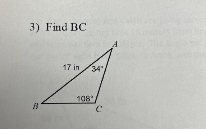 Solved 3) Find BC | Chegg.com