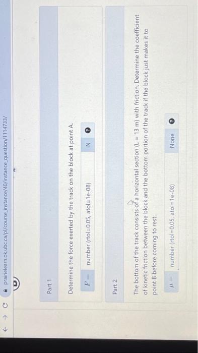 Solved A small block of mass m=4 kg is fired with an initial | Chegg.com