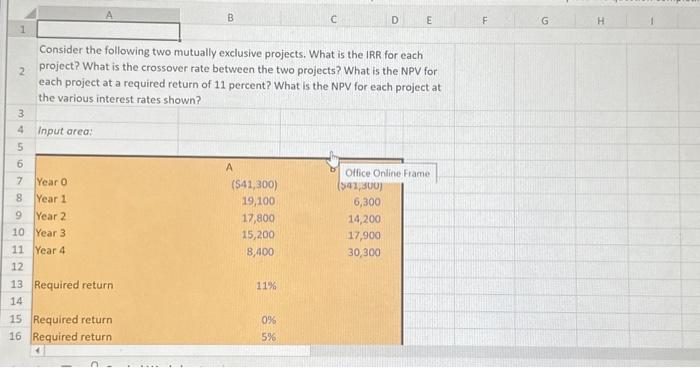 Solved (Use cells A6 to C20 from the given information to | Chegg.com