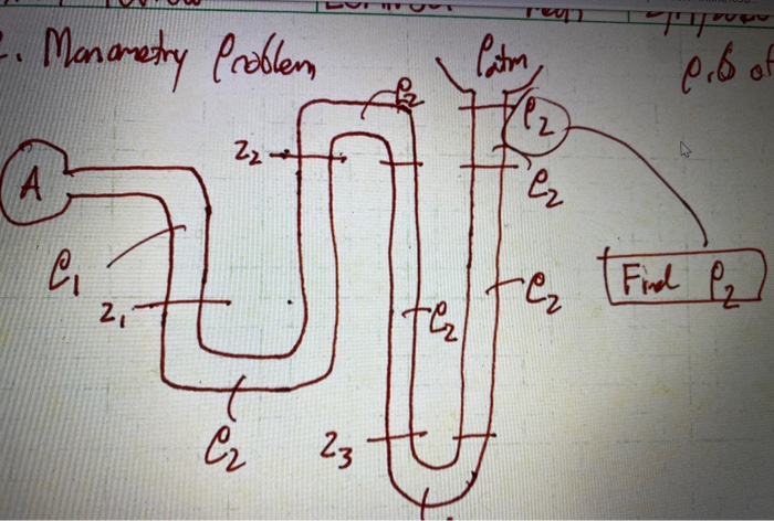 Solved CO TTopu - Manometry Problem Proof į 23 A | Chegg.com