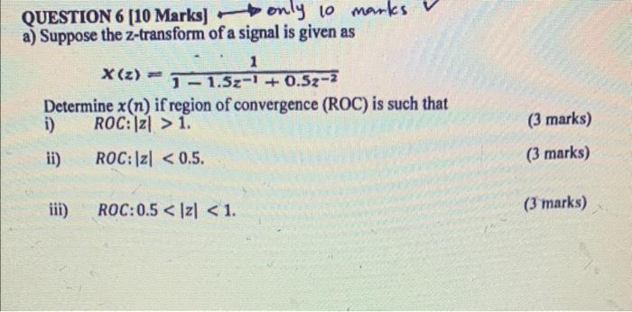 Solved QUESTION 6 [10 Marks] only 10 manks a) Suppose the | Chegg.com