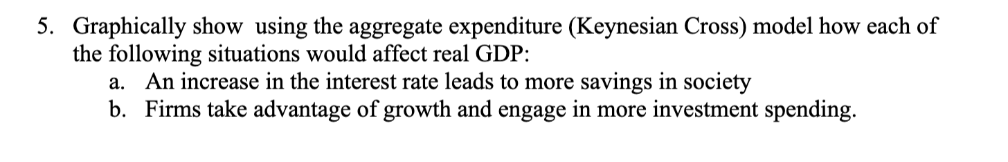 Solved Graphically show using the aggregate expenditure | Chegg.com