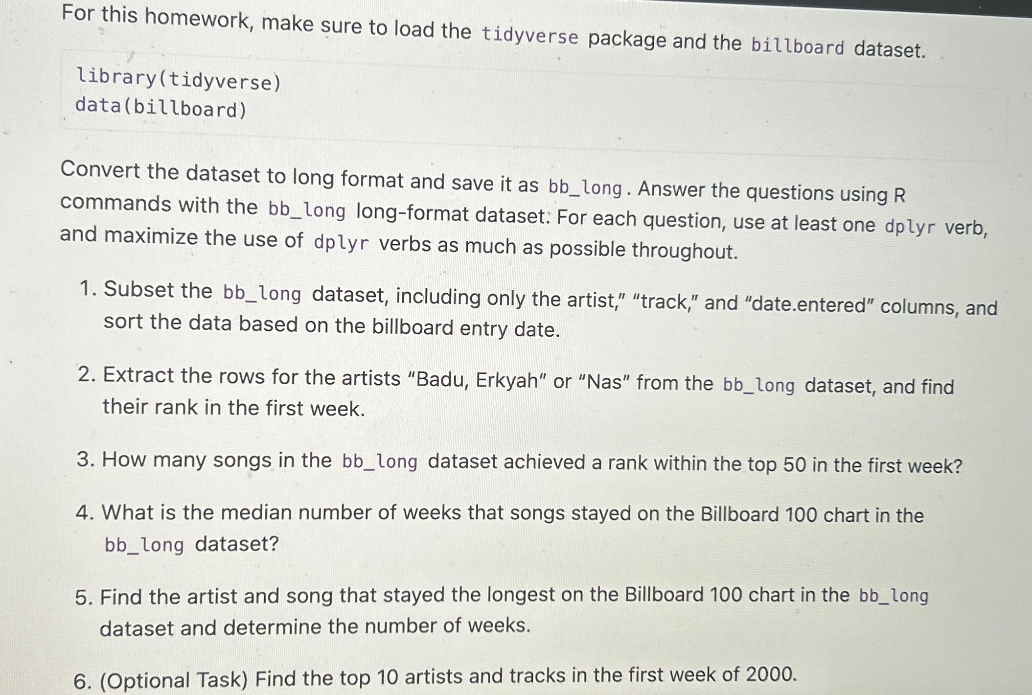 Solved For This Homework Make Sure To Load The Tidyverse 7164