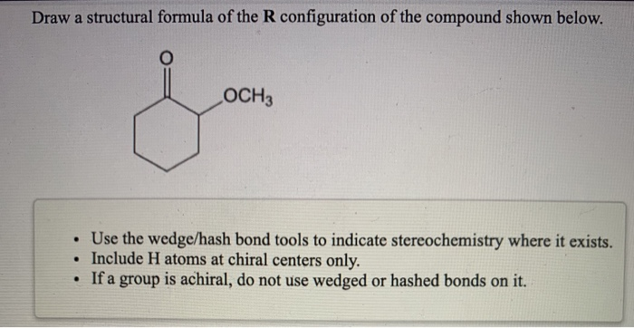 Solved Draw a structural formula of the R configuration of | Chegg.com
