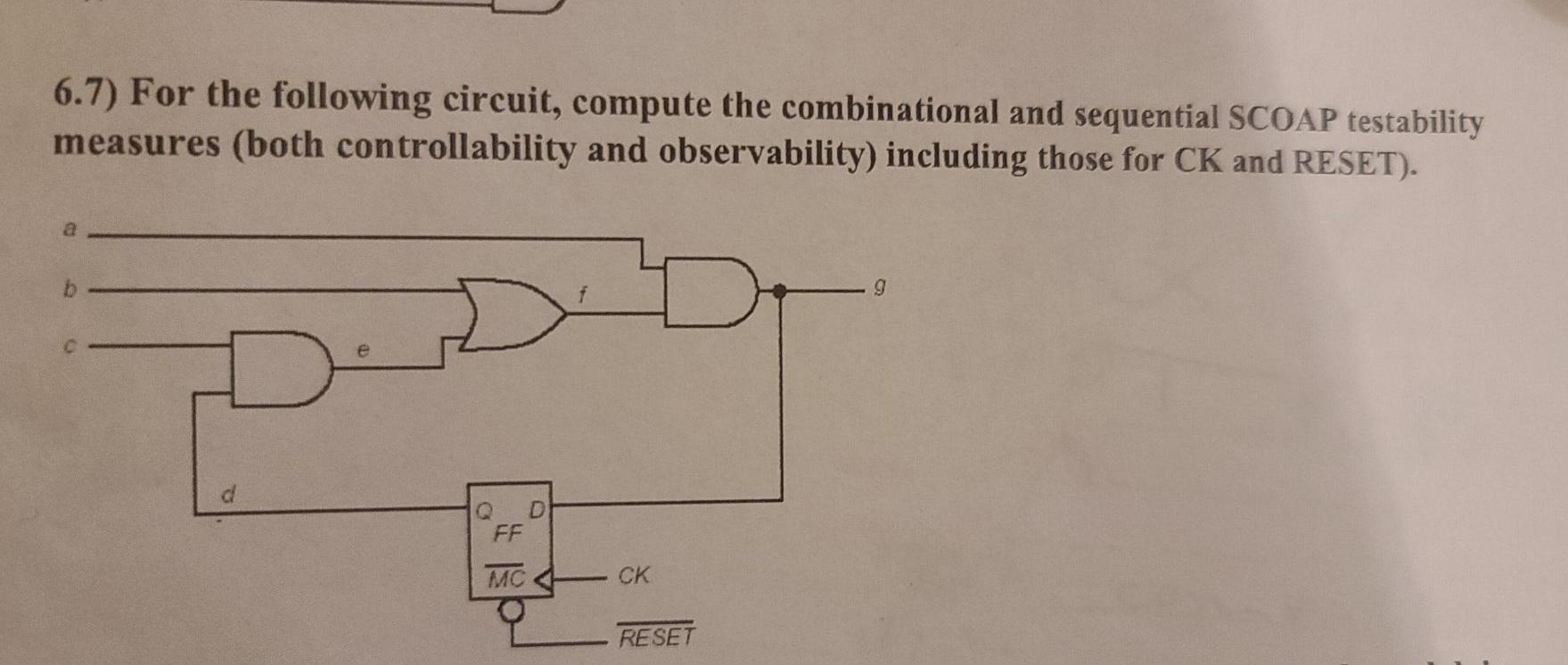 Solved 6.7) For the following circuit, compute the | Chegg.com