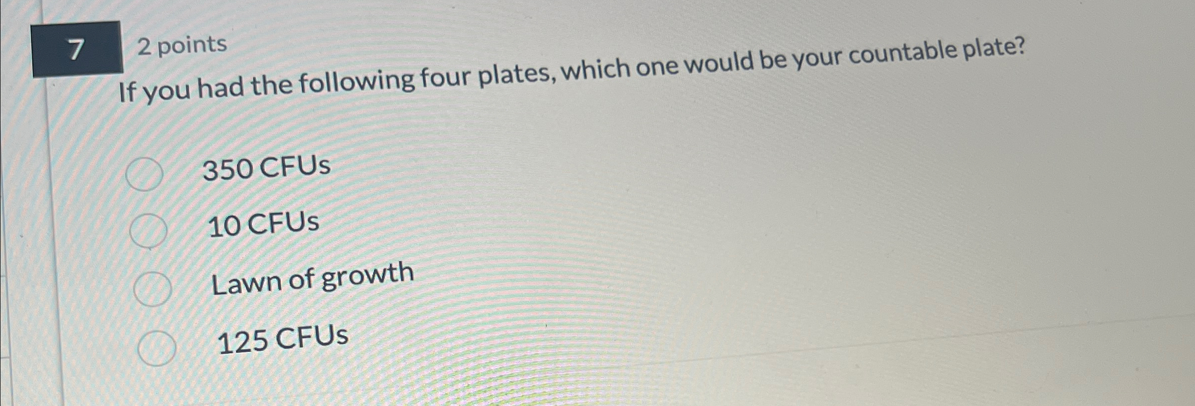 Solved 72 ﻿pointsIf you had the following four plates, which | Chegg.com
