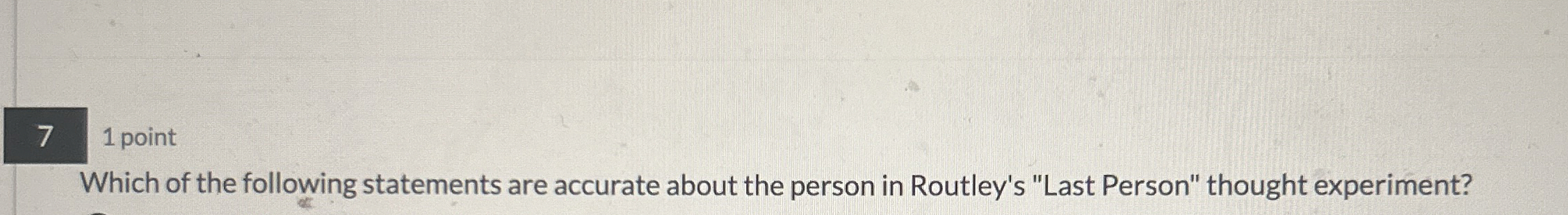 Solved 7 1 ﻿point7 1 ﻿pointWhich of the following statements | Chegg.com