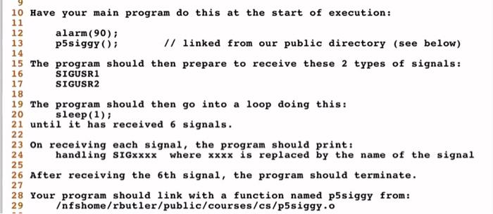 Solved 10 Have your main program do this at the start of | Chegg.com