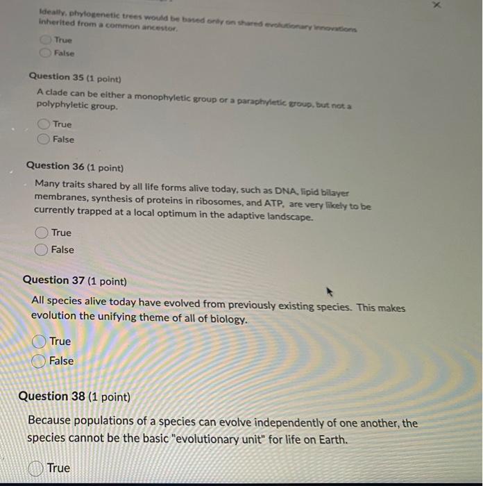 Solved ldeally, phylonenetic tress woudd be bsisd ontt on | Chegg.com