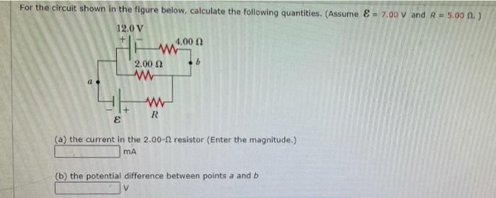 Solved For the circult shown in the figure below, calculate | Chegg.com