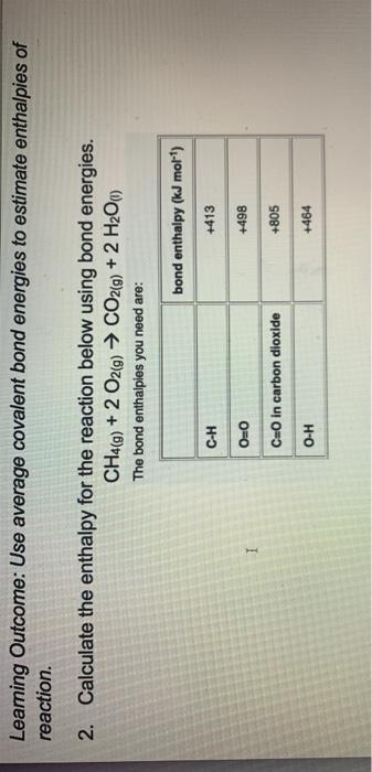 Solved Learning Outcome: Use average covalent bond energies | Chegg.com