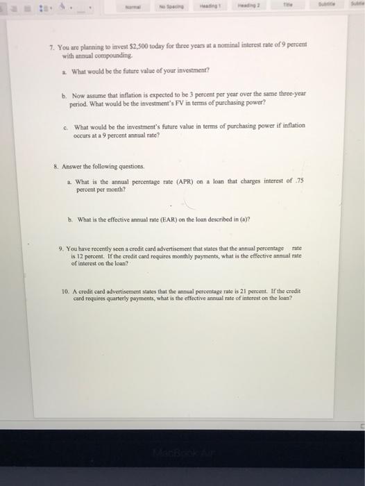 Solved WEEK 6 HOMEWORK Show your work on all your responses | Chegg.com