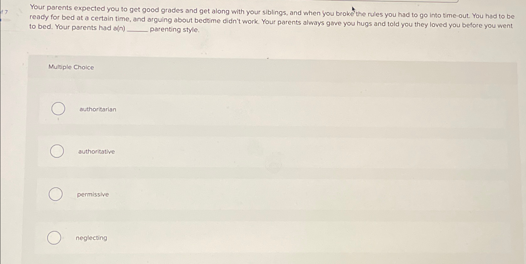 Solved Your parents expected you to get good grades and get | Chegg.com