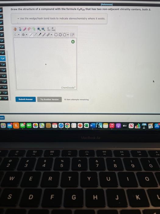 Solved Draw the structure of a compound with the formula | Chegg.com