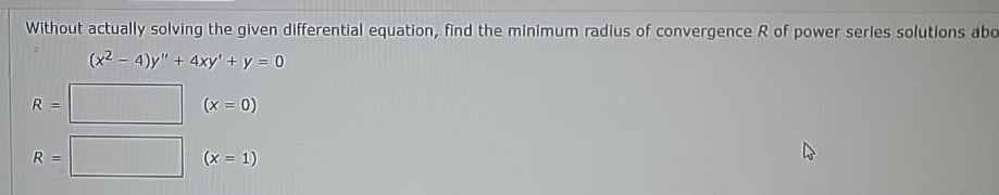 Solved Without actually solving the given differential | Chegg.com