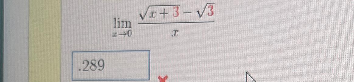 Solved limx→0x+32-32x | Chegg.com