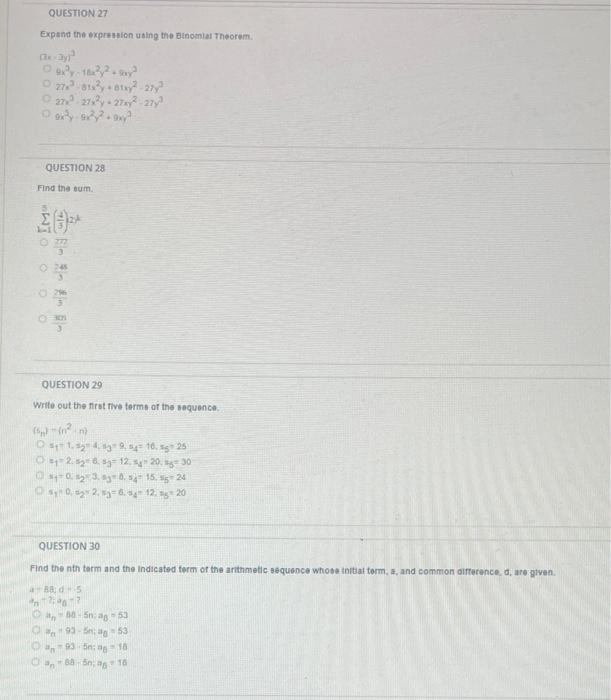 Solved Expand the expressien ueling the Elnotnlal Theorem. | Chegg.com