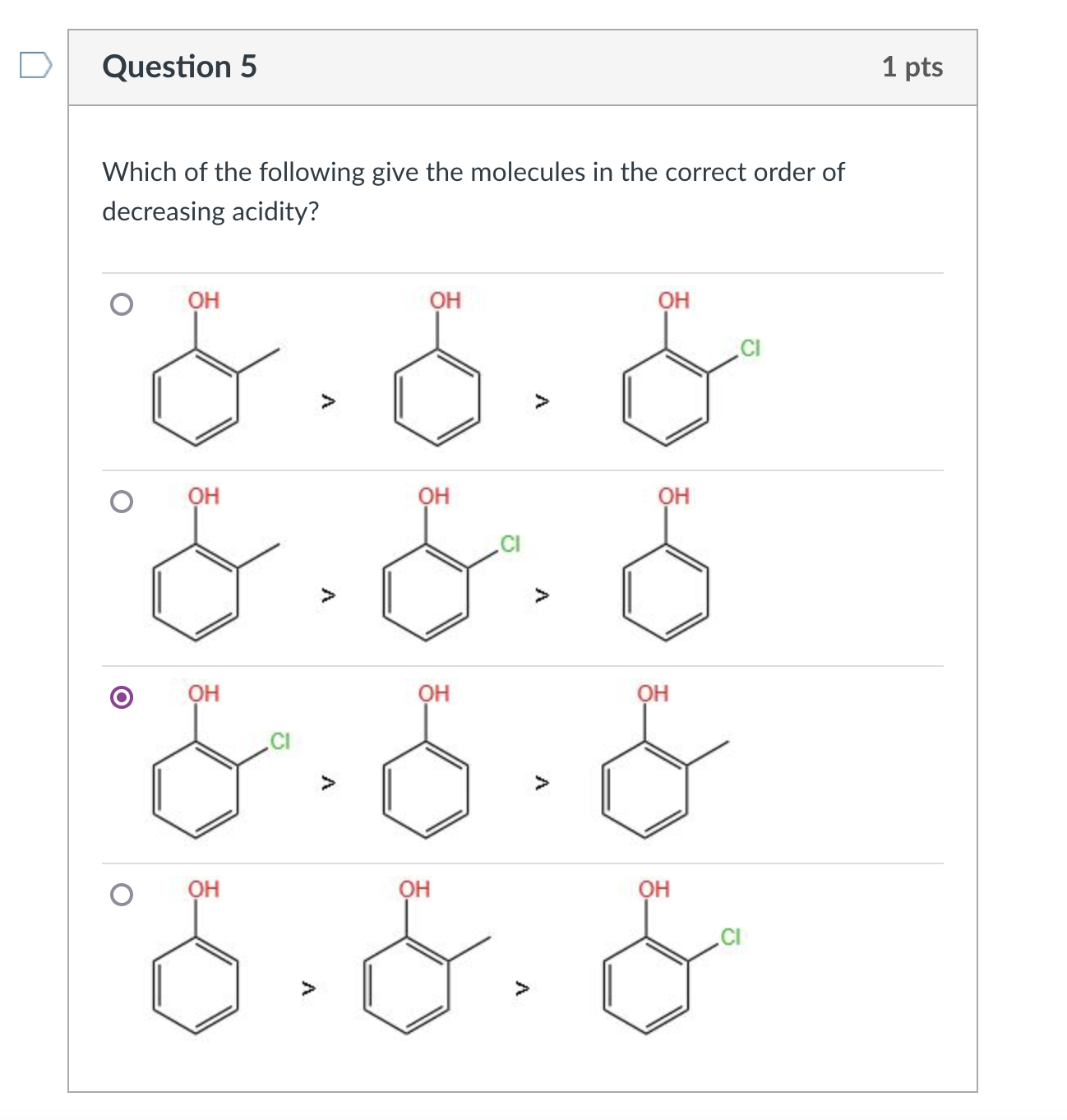 Solved Which of the following give the molecules in the | Chegg.com