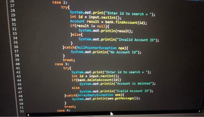 Solved Account: public String tostring() f \} return | Chegg.com