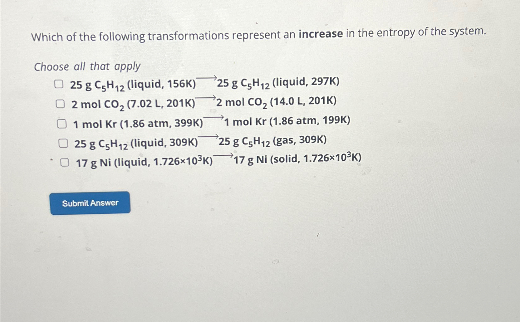 Solved Which of the following transformations represent an | Chegg.com
