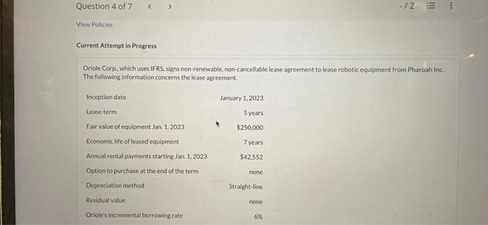 Solved Current Attempt in Progress Oriole Corp. which uses | Chegg.com