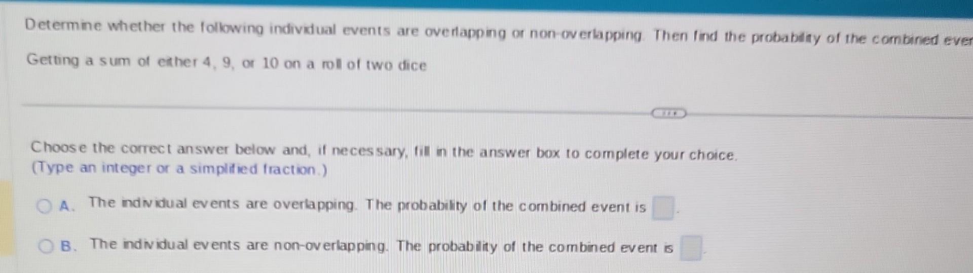 Solved Determine whether the folkwing individual events are | Chegg.com
