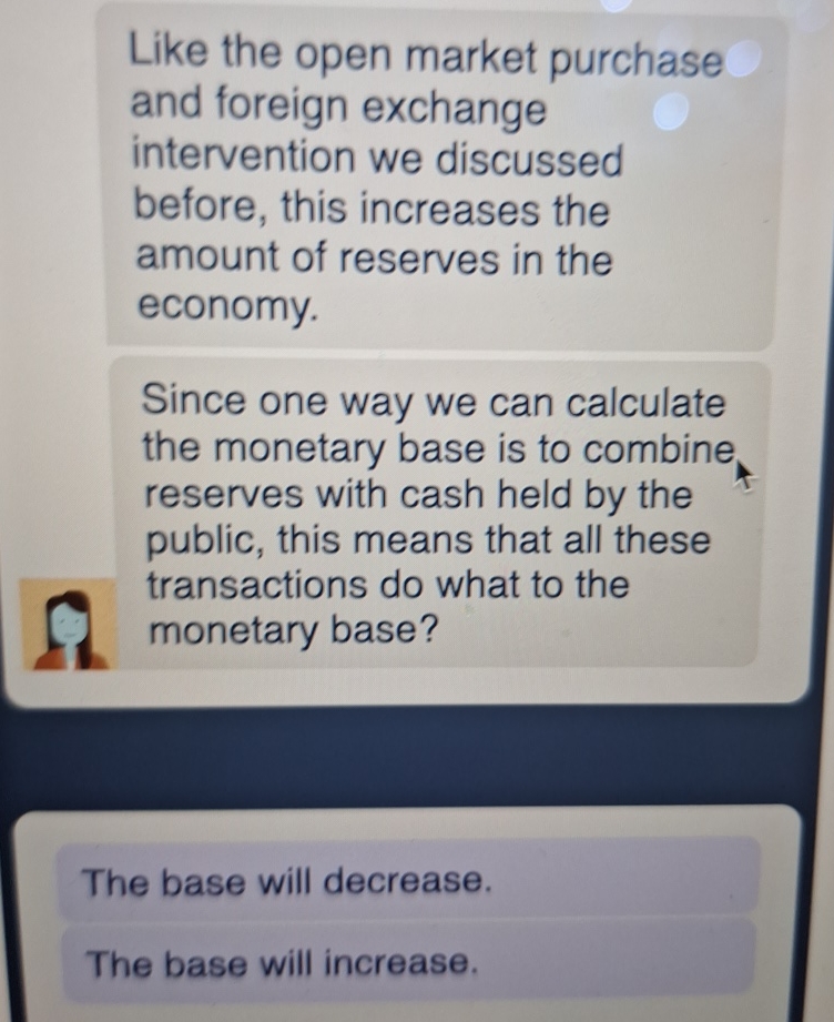 Solved Like the open market purchase and foreign exchange | Chegg.com