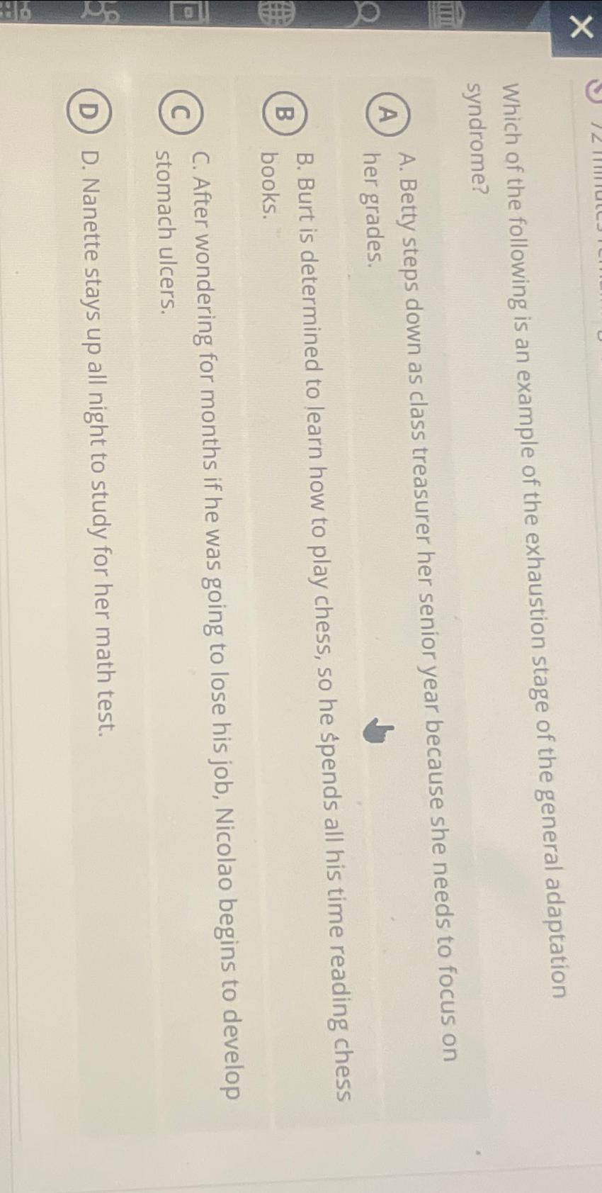 Solved Which of the following is an example of the | Chegg.com