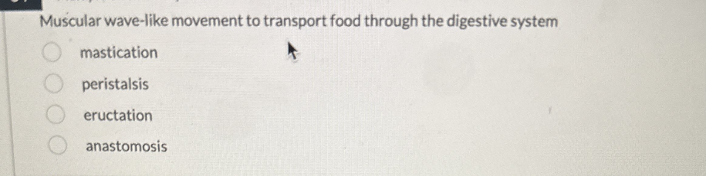 [Solved]: Muscular wave-like movement to transport food thro