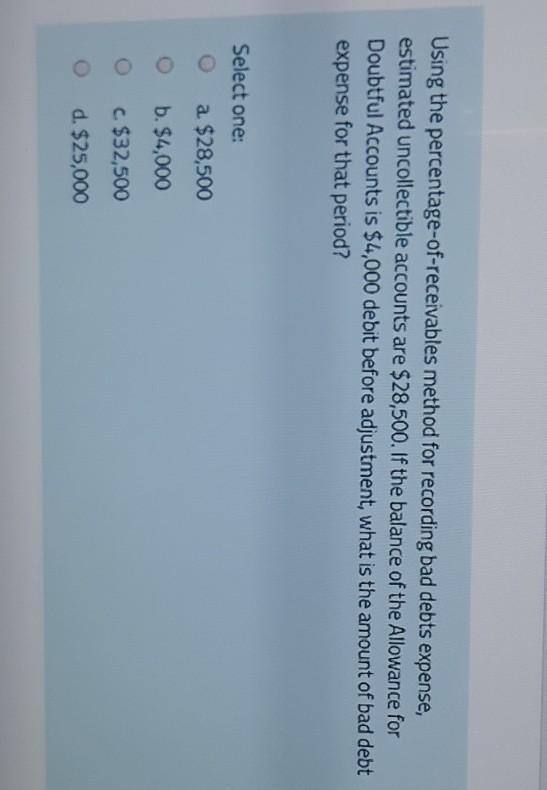 Solved Using the percentage-of-receivables method for | Chegg.com