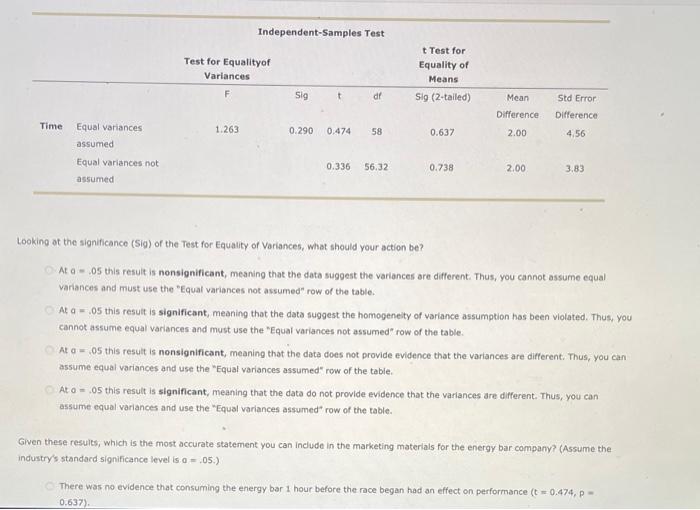 Solved 2. Interpreting statistical software output for an | Chegg.com