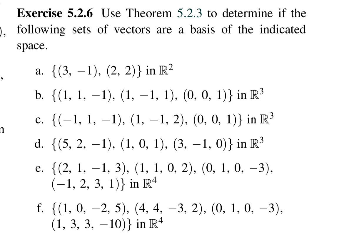 Solved Theorem 5.2.3The following are equivalent for an n | Chegg.com