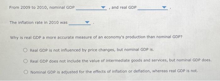 Solved 7. Real versus nominal values and correcting for | Chegg.com