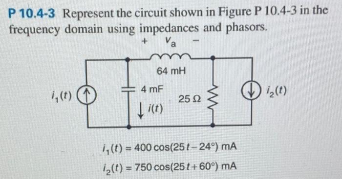 Solved P 10.4-3 Represent the circuit shown in Figure P | Chegg.com