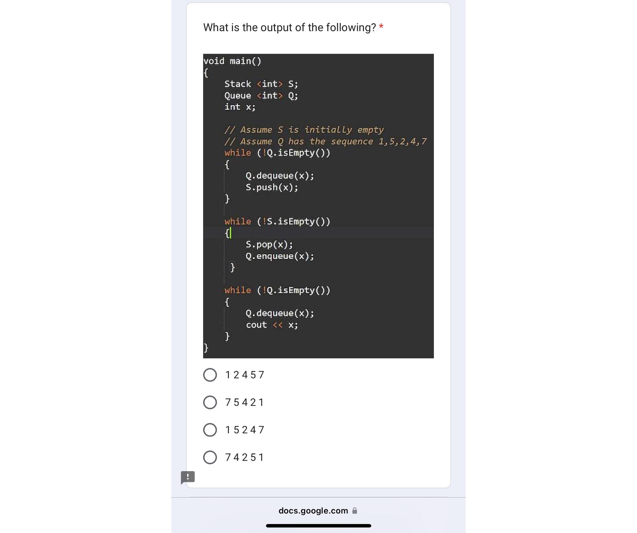 Solved What is the output of the following? *void | Chegg.com