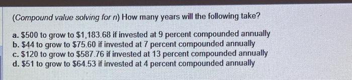 Solved (Compounding using a calculator) Lisa Simpson wants | Chegg.com