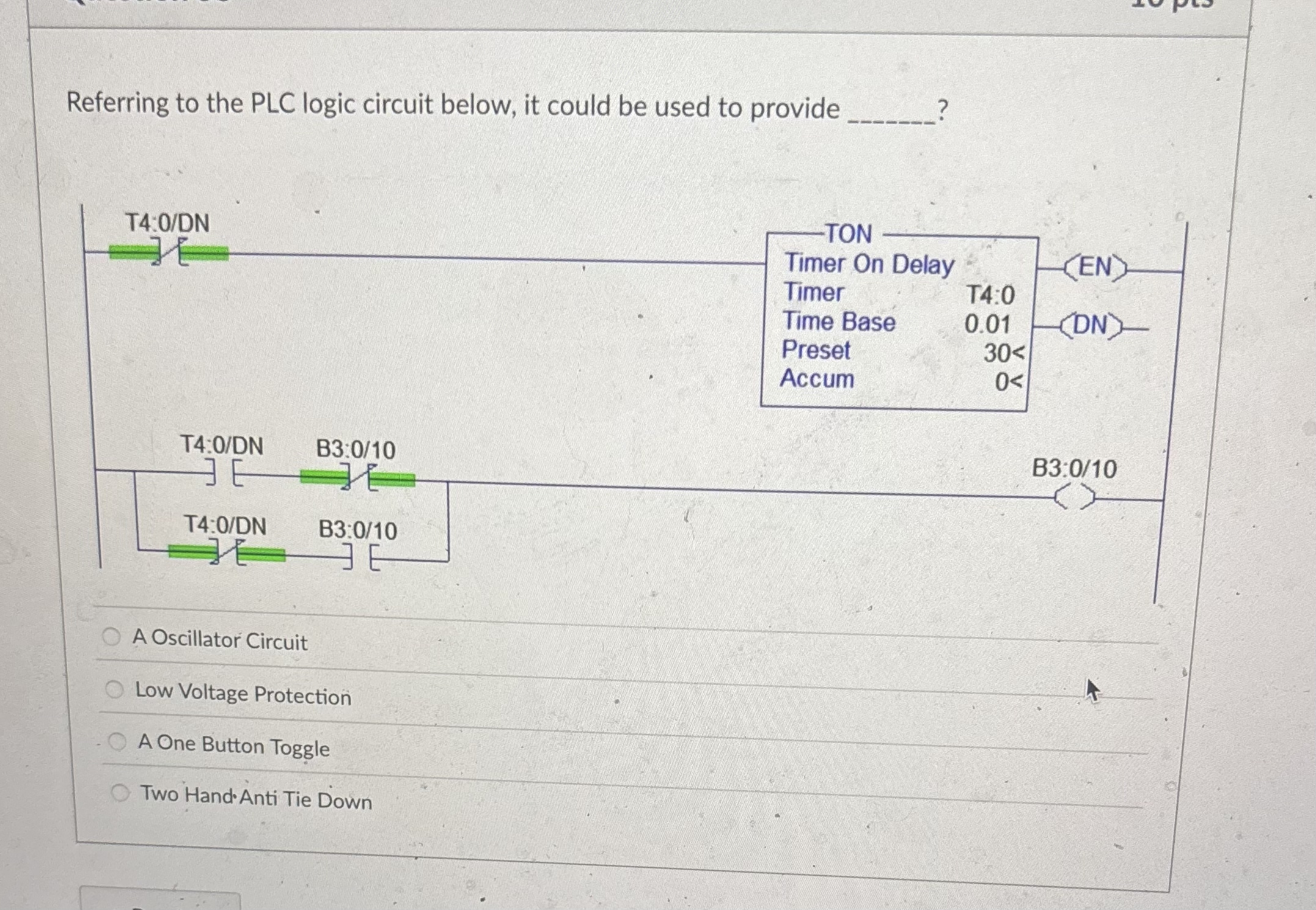 Solved Referring to the PLC logic circuit below, it could be | Chegg.com