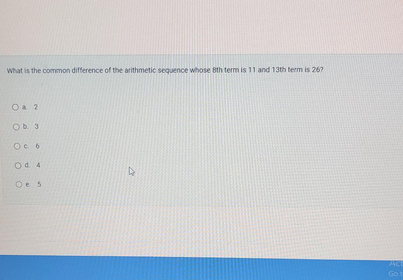 Solved What is the common difference of the arithmetic | Chegg.com