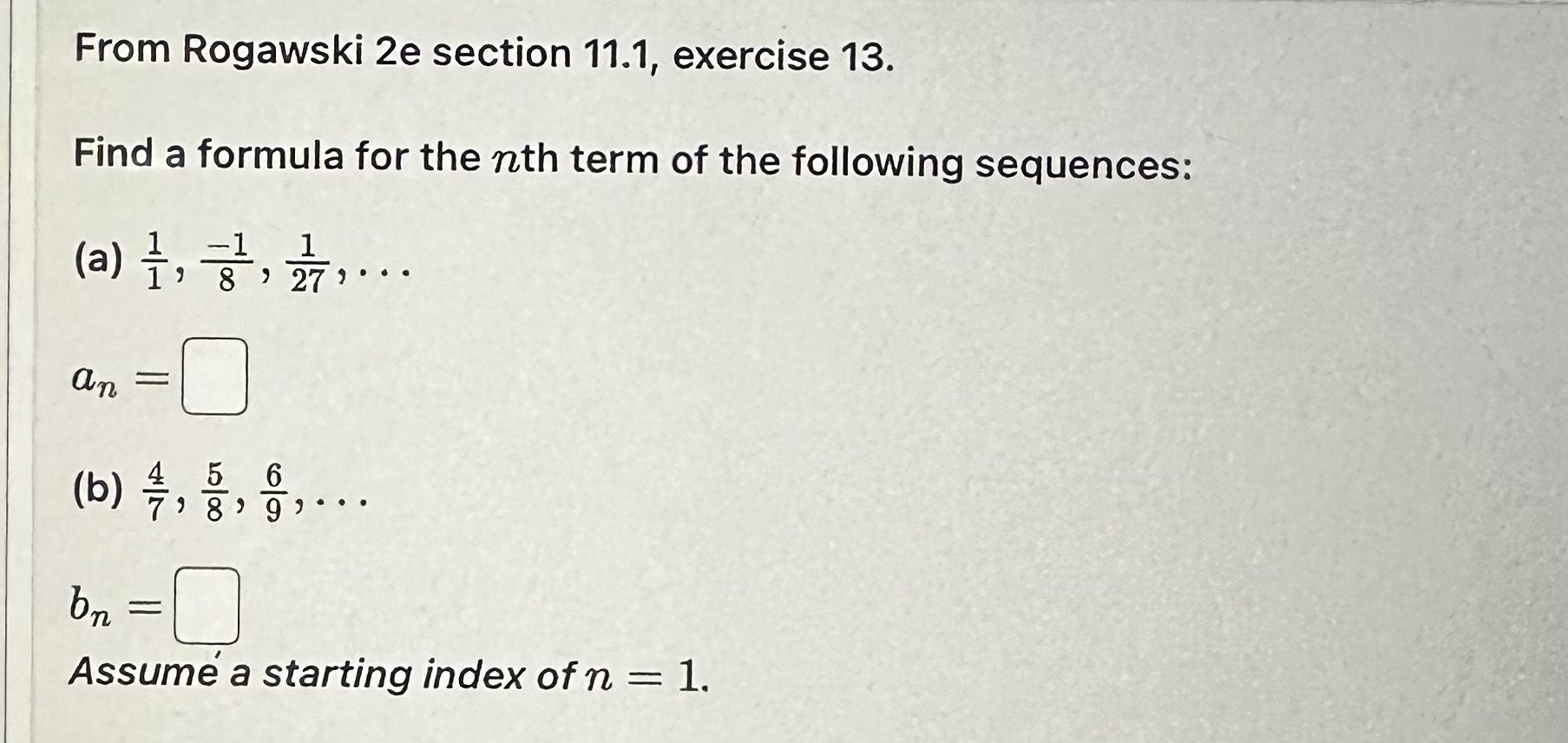 Solved From Rogawski 2e section 11.1, ﻿exercise 13.Find a | Chegg.com