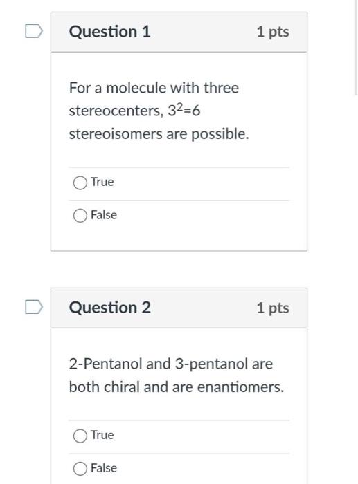 Solved For a molecule with three stereocenters, 32=6 | Chegg.com