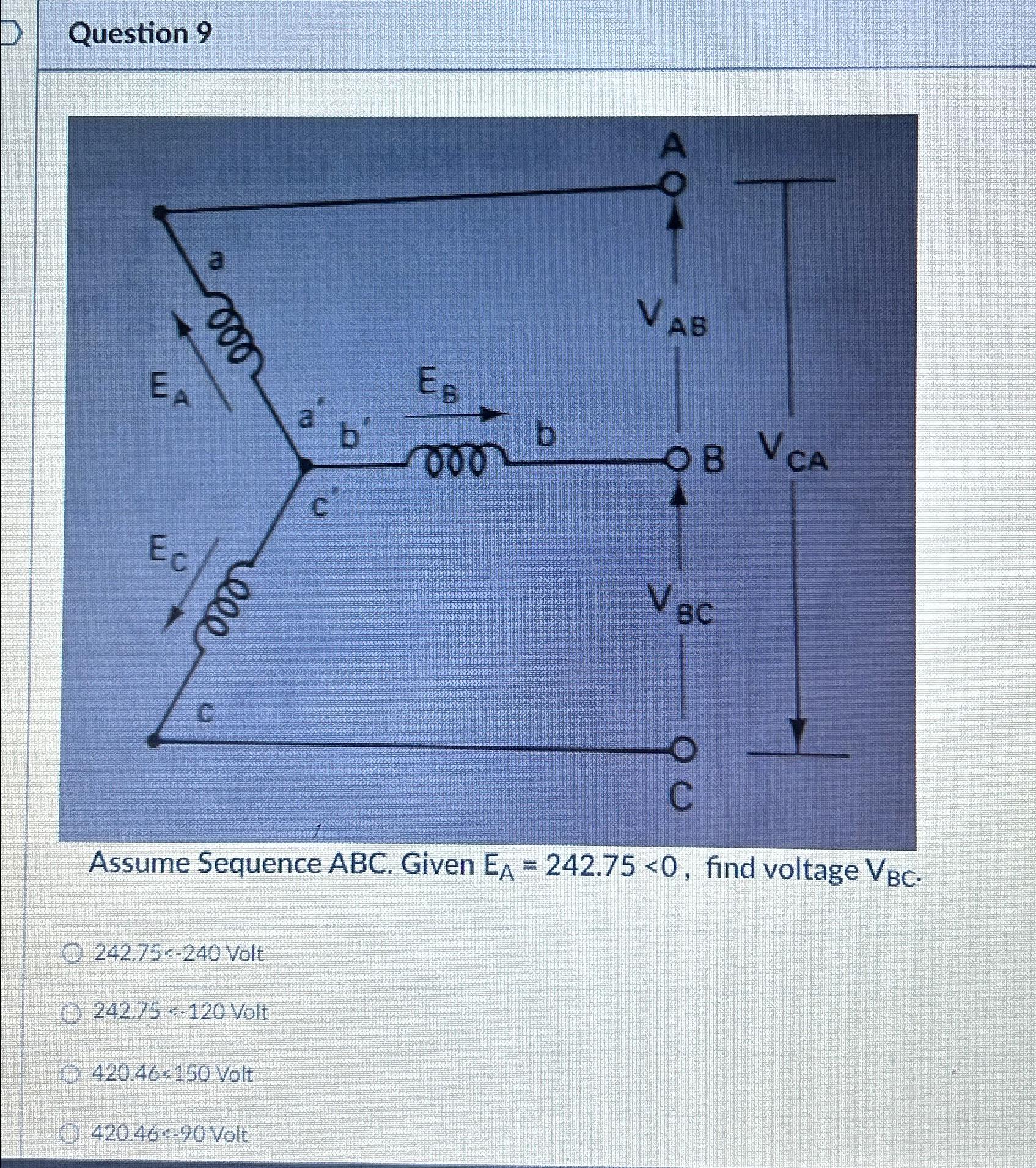 Solved Question 9Assume Sequence ABC. Given EA=242.75