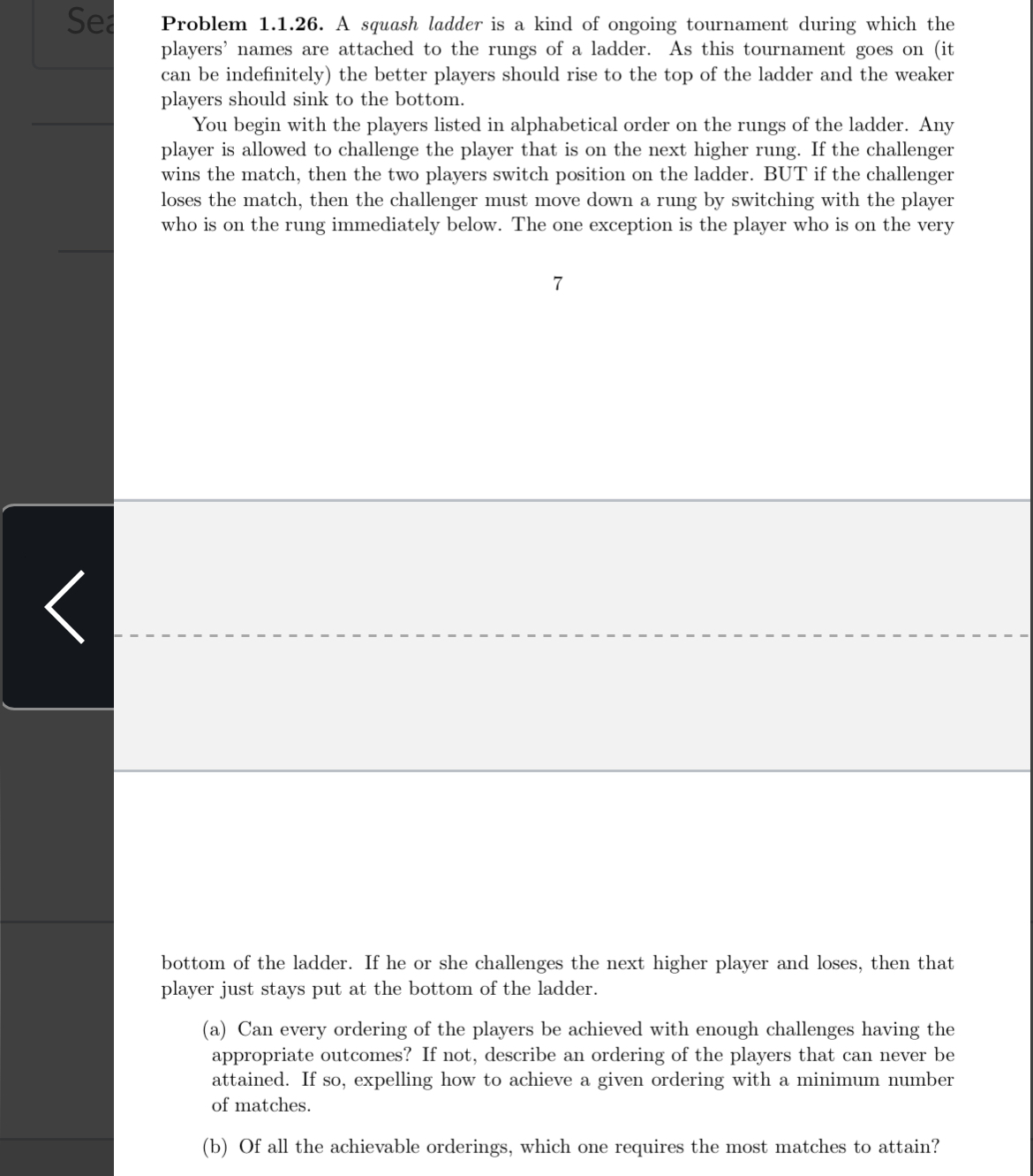 Solved Problem 1.1.26. ﻿A squash ladder is a kind of ongoing | Chegg.com