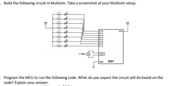 Solved Build the following circuit in Multisim. Take a | Chegg.com